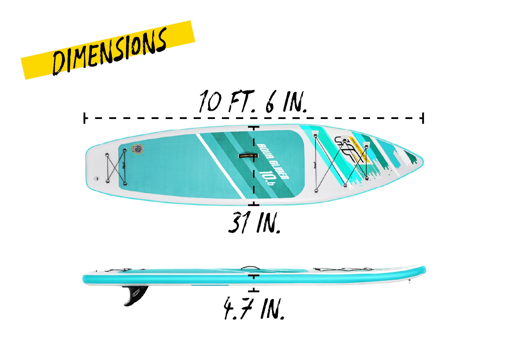 10'6" Hydro-Force Inflatable SUP Board Set - Bestway Store UK