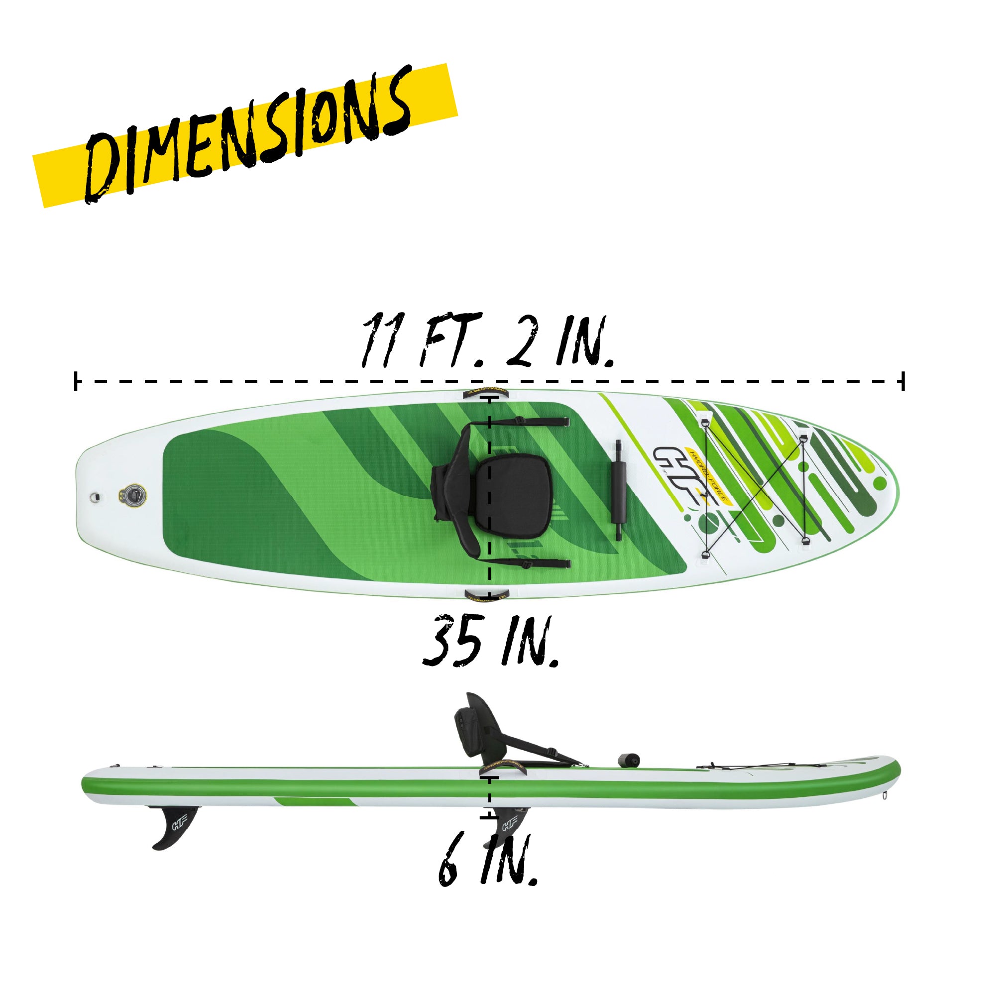 11ft Inflatable Paddle Board & Kayak Combo - Hydro-Force - Bestway Store UK