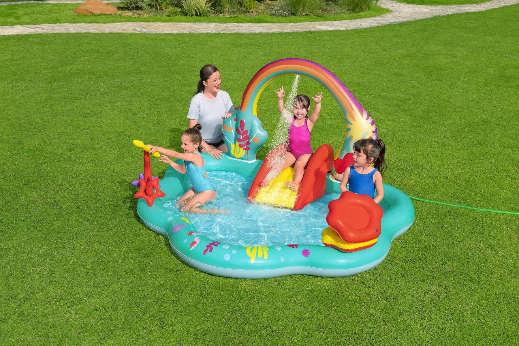 Kids' Mermaid Inflatable Pool with Play Center - Bestway Store